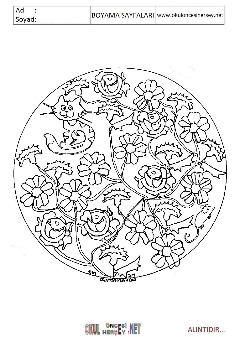 Mandala Boyama Sayfaları