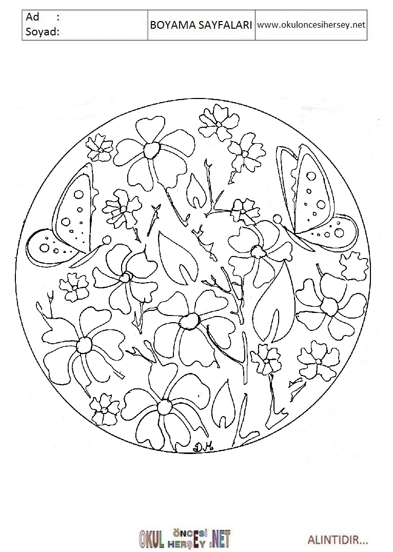 Mandala Boyama Sayfaları