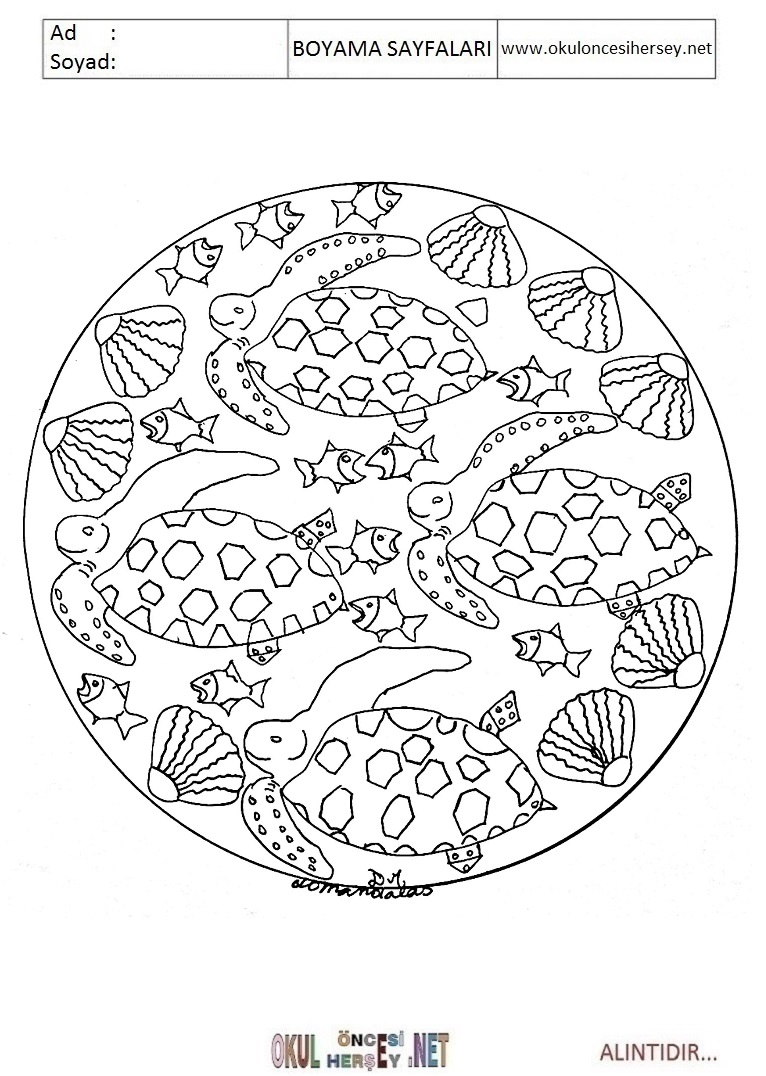 Mandala Boyama Sayfaları