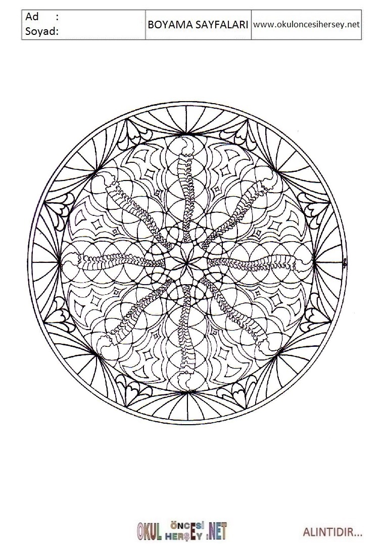 Mandala Boyama Sayfaları