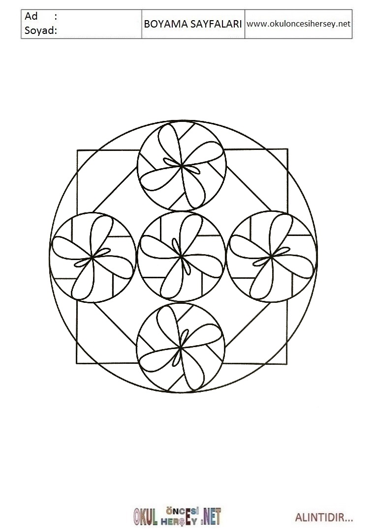 Mandala Boyama Sayfaları