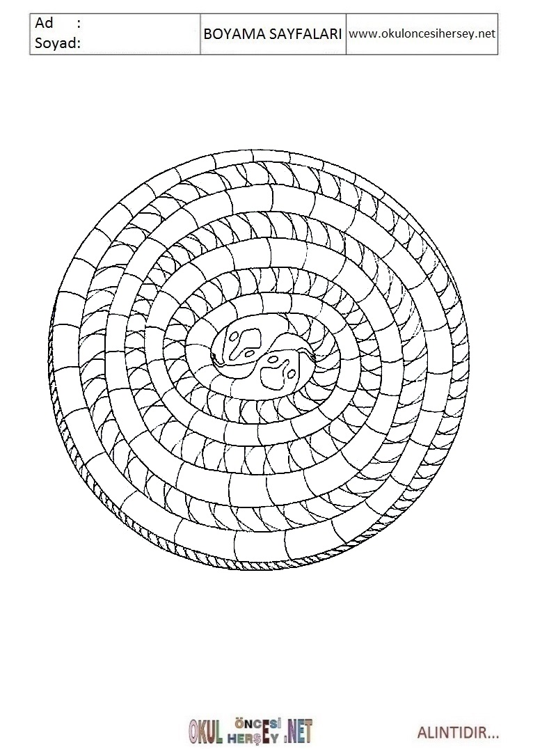 Mandala Boyama Sayfaları