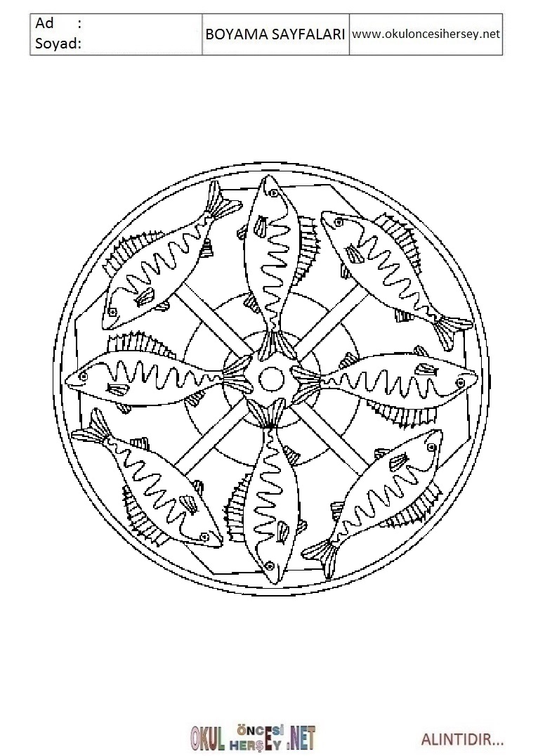 Mandala Boyama Sayfaları