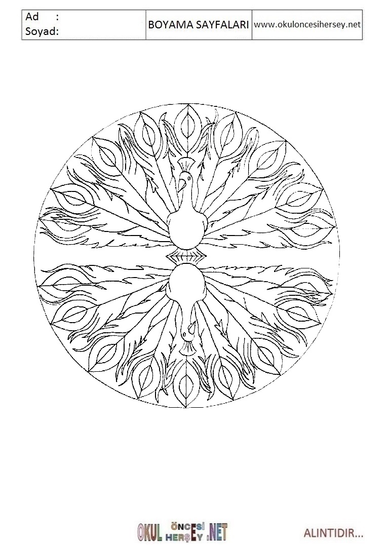 Mandala Boyama Sayfaları