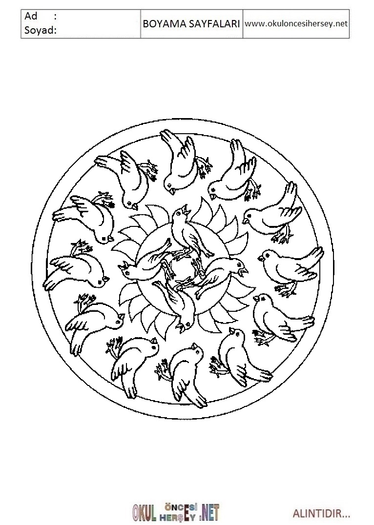 Mandala Boyama Sayfaları