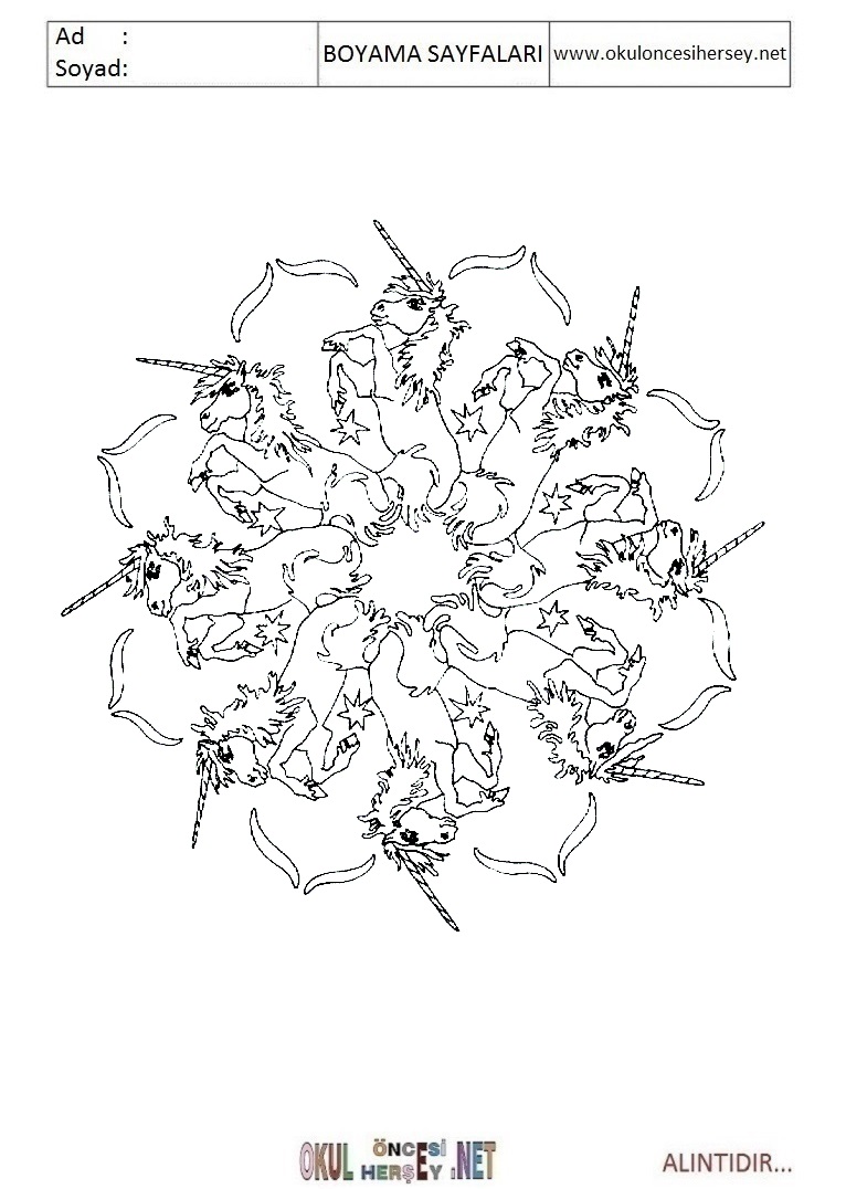 Mandala Boyama Sayfaları