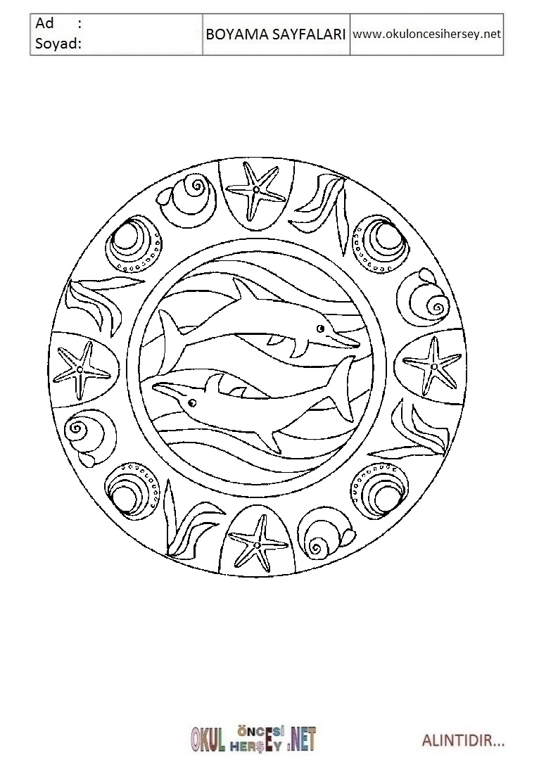 Mandala Boyama Sayfaları