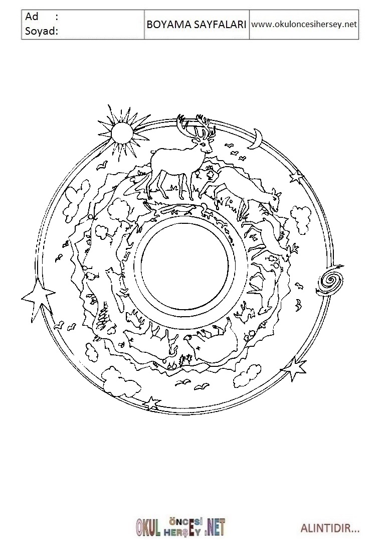 Mandala Boyama Sayfaları