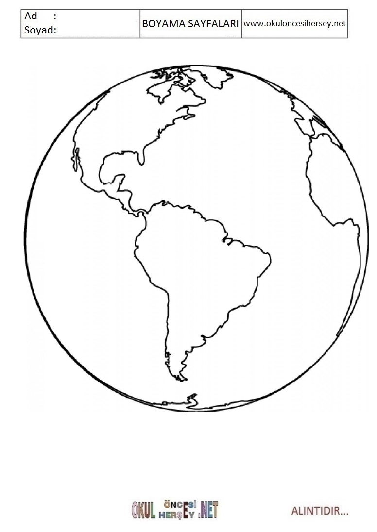 Dünya Boyama Sayfaları