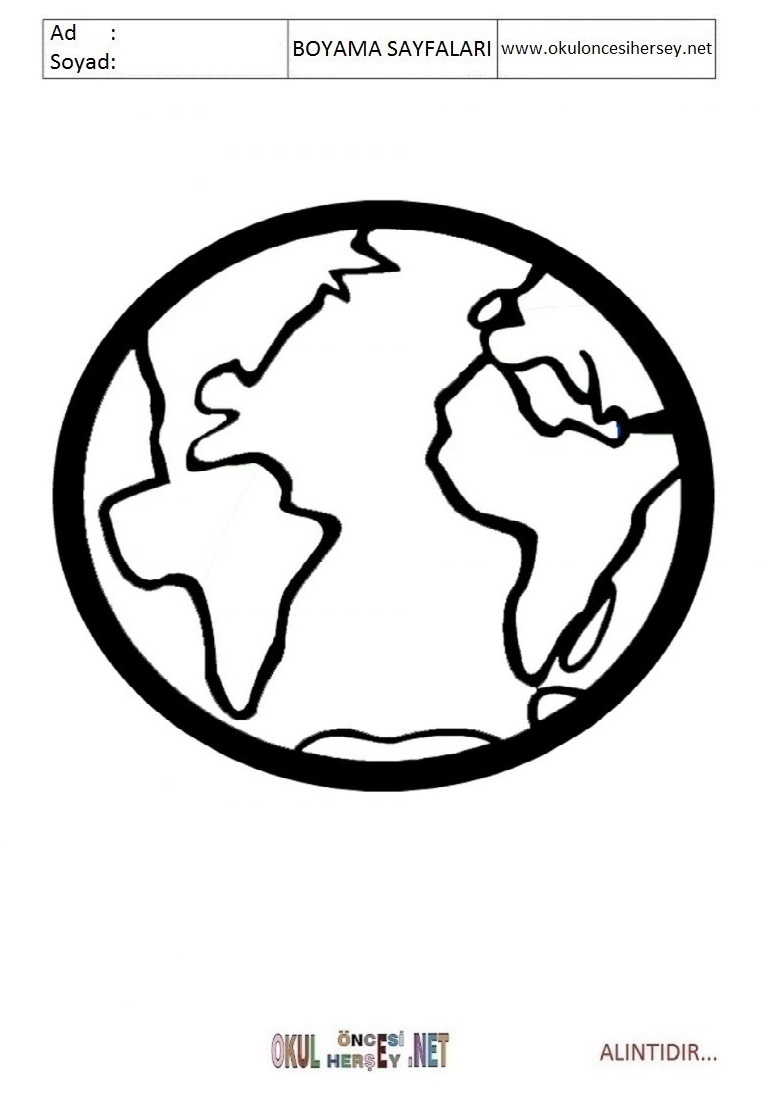 Dünya Boyama Sayfaları
