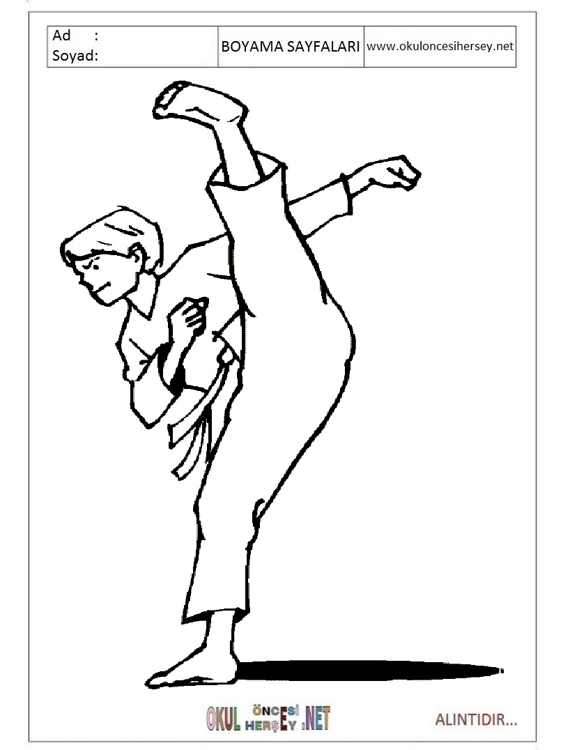 Karete Boyama Sayfaları