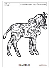 Zebra Boyama Sayfaları