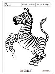 Zebra Boyama Sayfaları