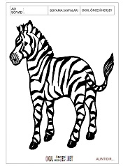 Zebra Boyama Sayfaları