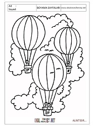 Balon Boyama Sayfaları