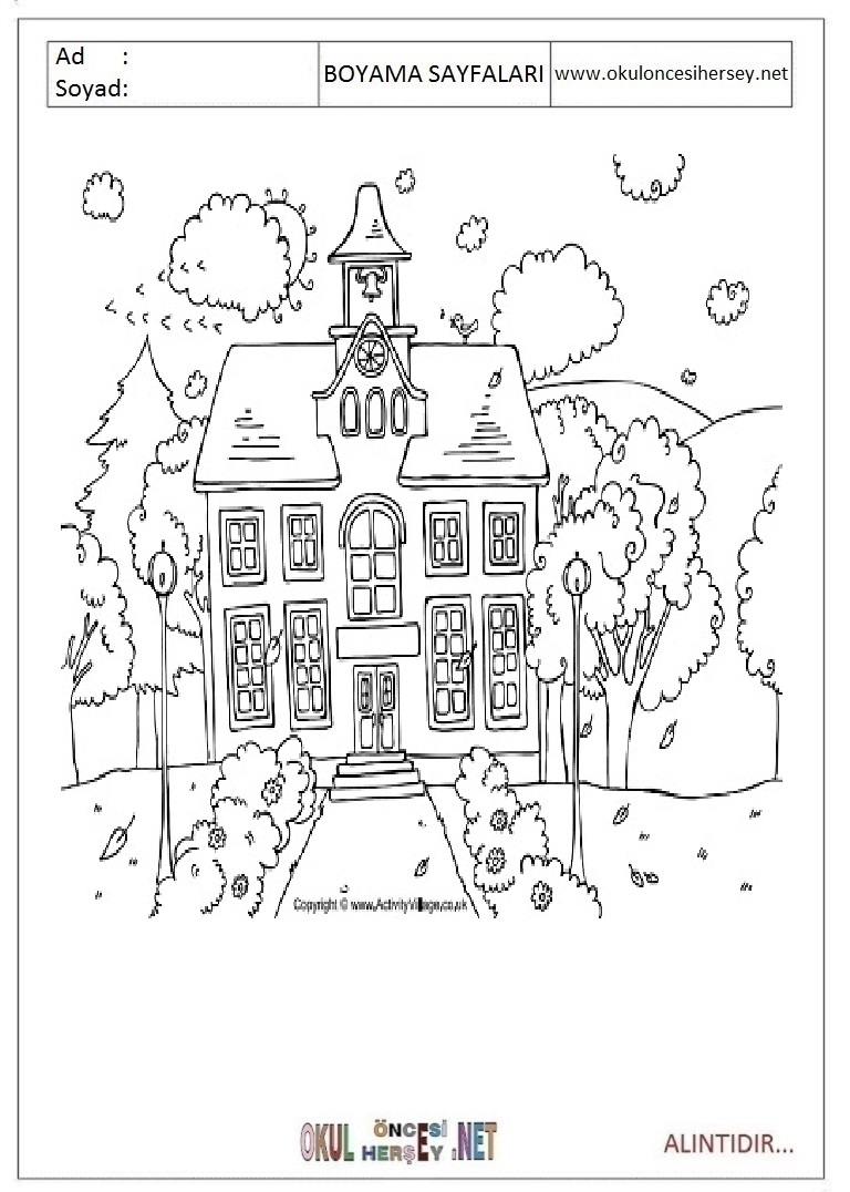 Okul Boyama Sayfaları