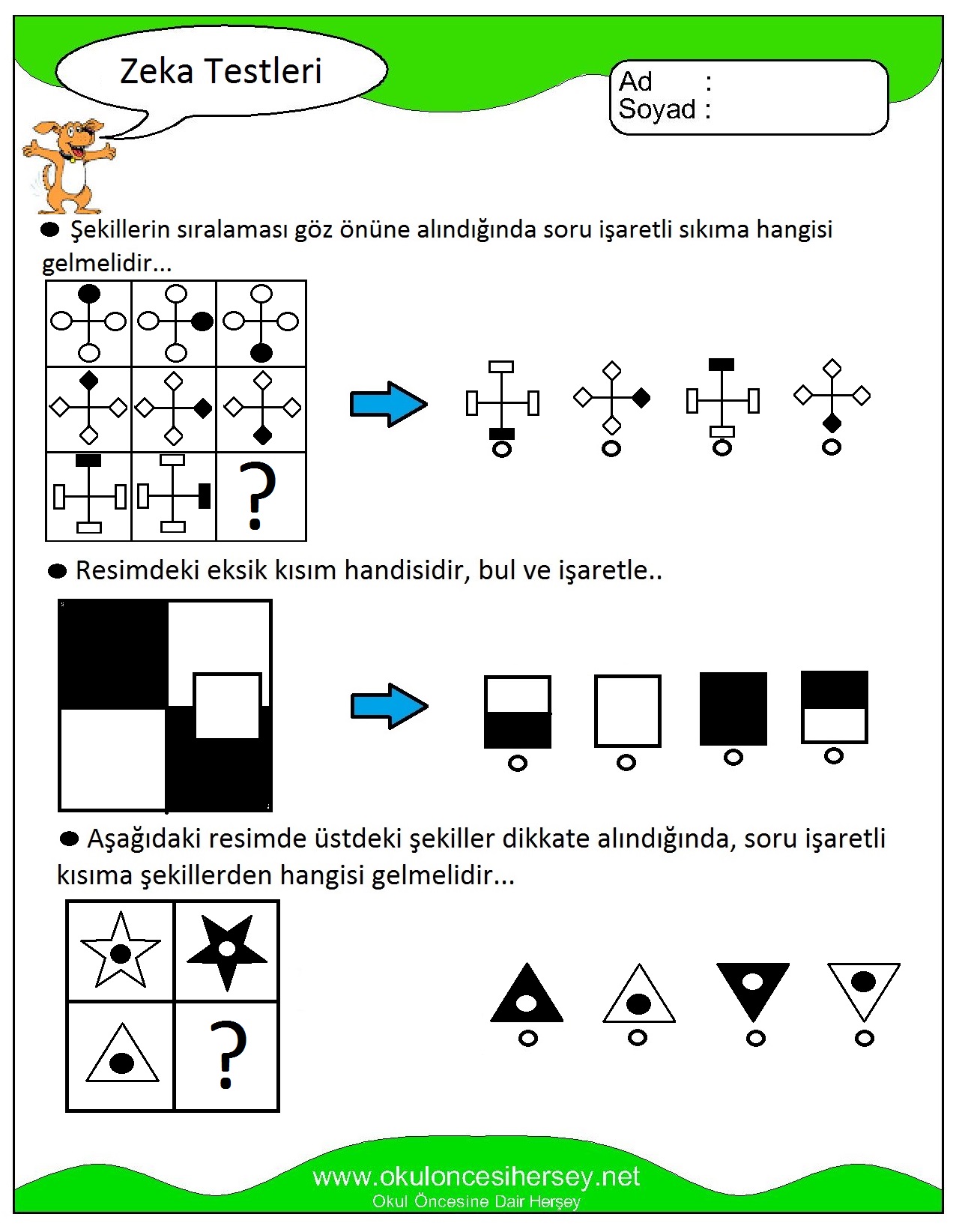 Zeka Gelişim Testleri