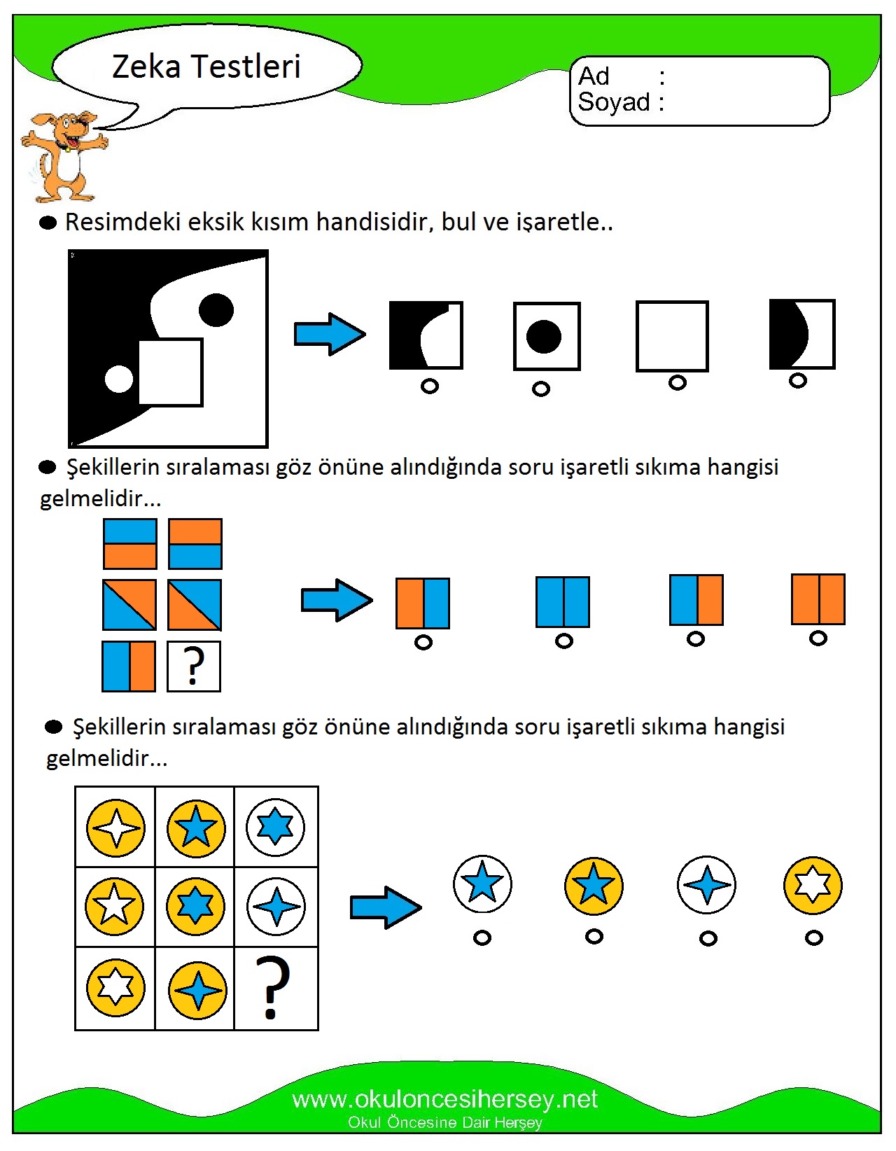 Zeka Gelişim Testleri